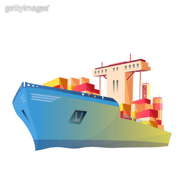 Vector Ship logistics and transportation. Global courier delivery ...