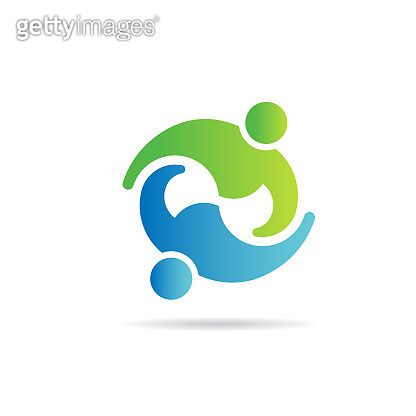 Two Persons Working Together Logo 이미지 (1163657832) - 게티이미지뱅크
