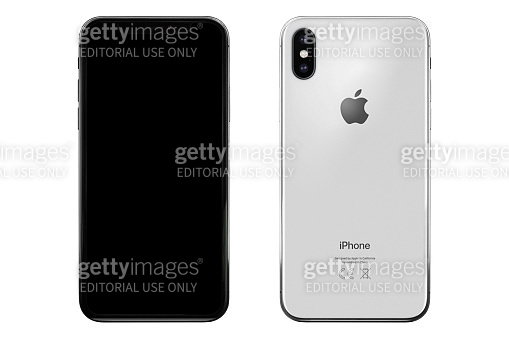 IPhone XS Silver Front And Back View 이미지 (1127072678) - 게티이미지뱅크