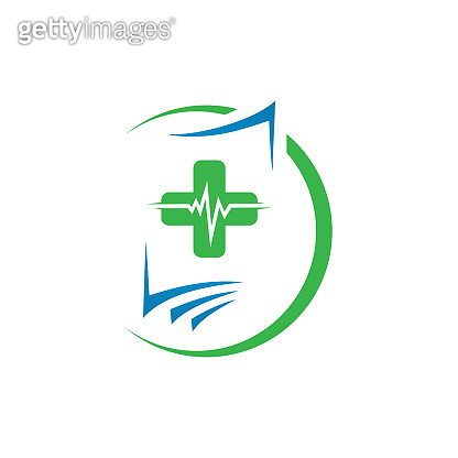 symbol of medical record logo icon design template vector illustration ...
