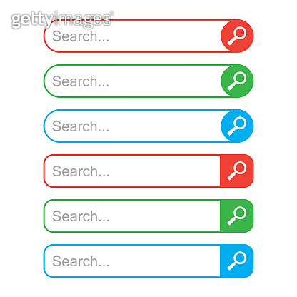 Set of search bars, template for internet searching. Web search field ...
