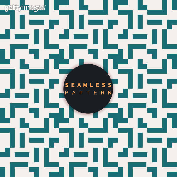 Vector seamless pattern. Repeating geometric tiles with abstract pixel ...