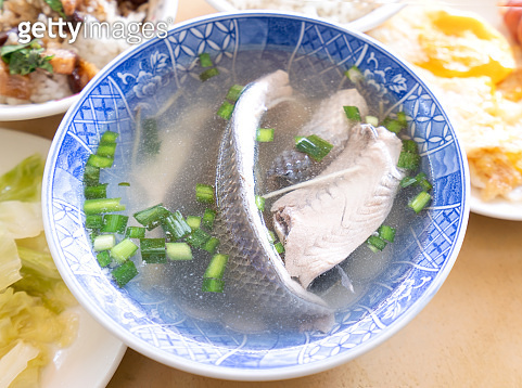 Milkfish skin soup, distinctive Taiwan delicacy food in Tainan. Famous ...