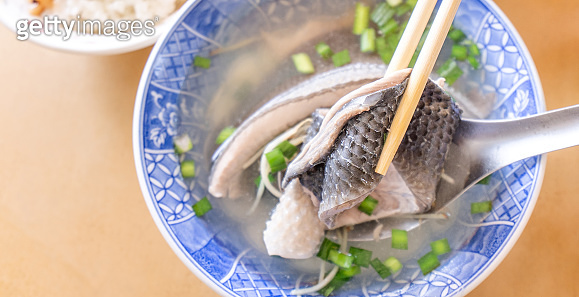 Milkfish skin soup, distinctive Taiwan delicacy food in Tainan. Famous ...
