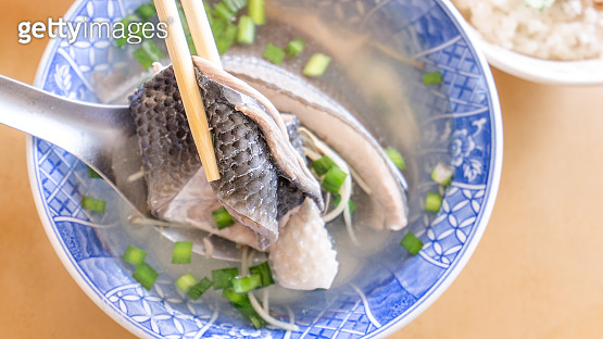 Milkfish skin soup, distinctive Taiwan delicacy food in Tainan. Famous ...