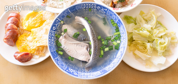 Milkfish skin soup, distinctive Taiwan delicacy food in Tainan. Famous ...
