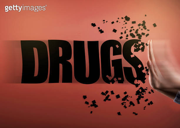 DRUGS / Hand stop sign concept (Click for more) 이미지 (1162586344) - 게티이미지뱅크