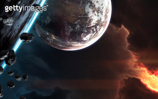 Beautiful planets at the deep space landscape wallpaper. Elements of ...