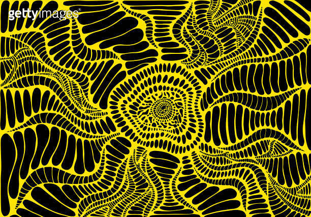 Fantastic psychedelic ornamental surreal doodle texture. Abstract ...