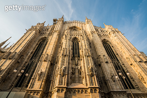 Architecture of Duomo di Milano church in Milan, Italy. (1191255846 ...
