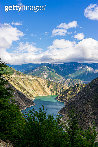 Deriner Dam is a concrete double-curved arch dam on the Coruh River in ...