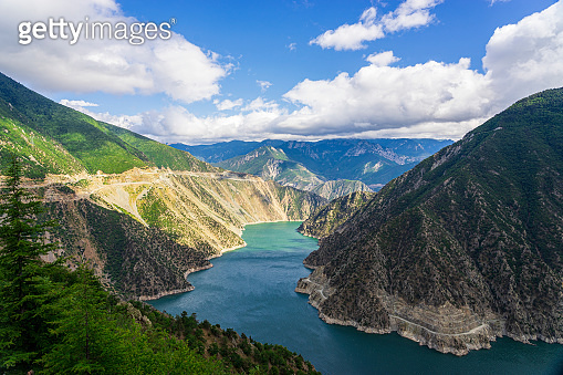 Deriner Dam is a concrete double-curved arch dam on the Coruh River in ...