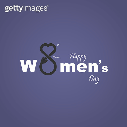 Creative 8 March logo vector design with international women's day icon ...