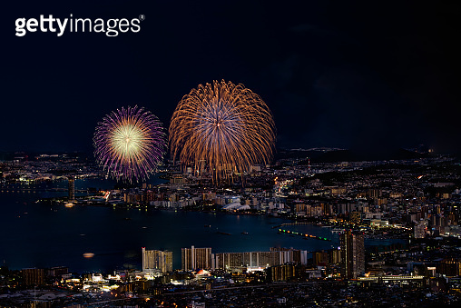 Summer Firework Festival in Biwa lake (Biwako), Otsu city, Shiga ...