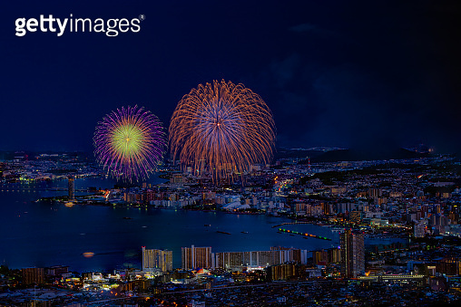 Summer Firework Festival in Biwa lake (Biwako), Otsu city, Shiga ...