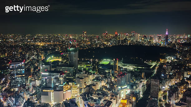Top View form Shibuya Scramble Square, Tokyo Japan. (1189480990) - 게티이미지뱅크