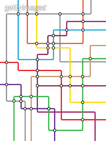 Subway tube map. City transportation vector grid scheme. Metro ...