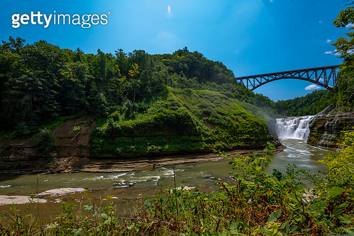 Letchworth State Park: Upper Falls, Genesee Arch Bridge 이미지 (1167672847 ...