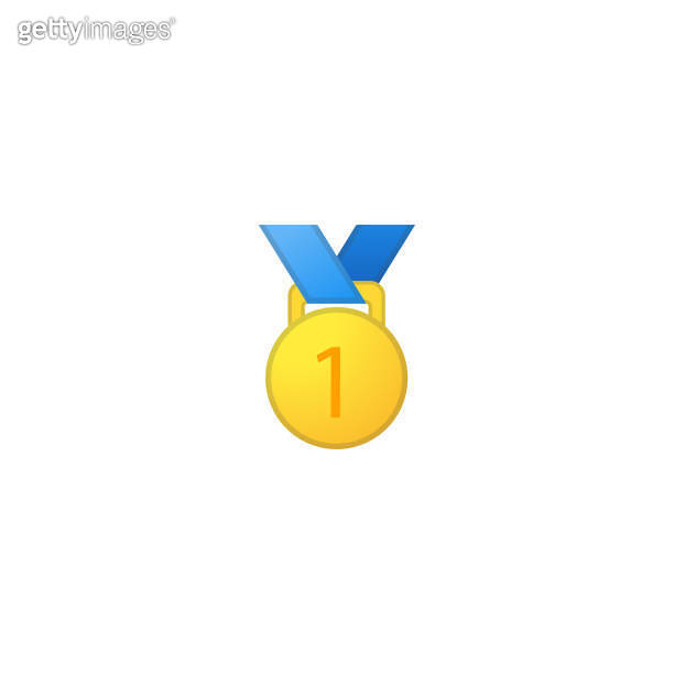 First Place Medal Vector Icon. Isolated Sports, Championship, Award ...