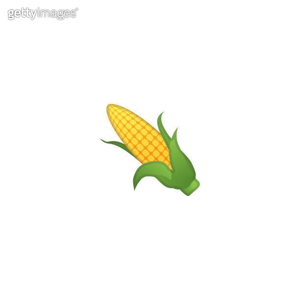 Ear of Corn Vector Icon. Isolated Corn on the Cob Realistic Emoji ...
