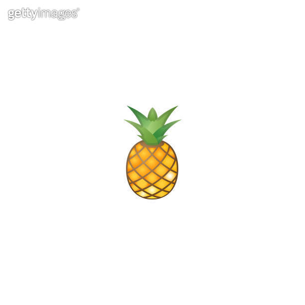 Pineapple Vector Icon. Isolated Pineapple Tropical Exotic Fruit Emoji ...