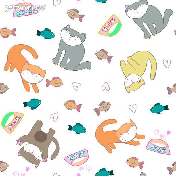 Vector cartoon illustration. Vector design element. Vector cat ...