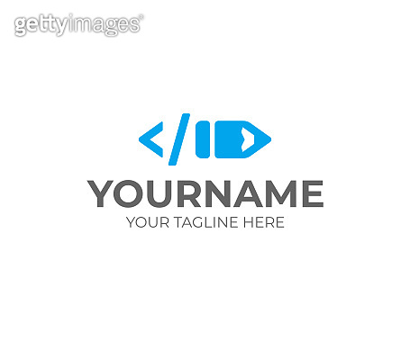 Developing code design. Software source code vector design. Programming ...