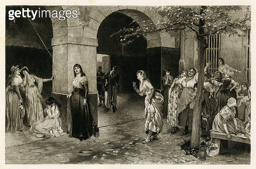 Madame Roland at the prison of Ste. Pelage engraving 1894 이미지 ...