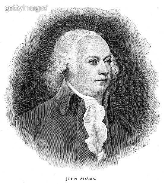 President John Adams engraving 1895 이미지 (1135118774) - 게티이미지뱅크
