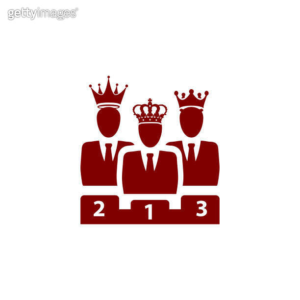 Award, business rank, success, team, winner, crown on head maroon color ...