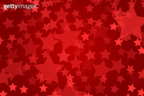 group of red star-shaped vector objects randomly repeated on a red ...