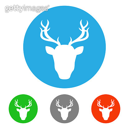 Buck head. Icon set. Vector (1125341193) 일러스트, 무료 일러스트, 아이콘, 무료 아이콘 ...