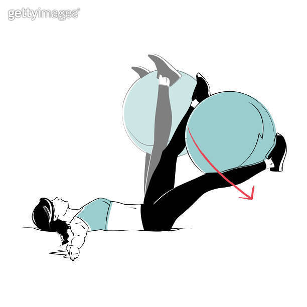 Workout Swiss Fitness Ball Supine Twist Exercise 이미지 1169698722