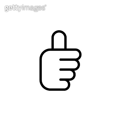 Good hand gesture outline icon. Element of hand gesture illustration ...