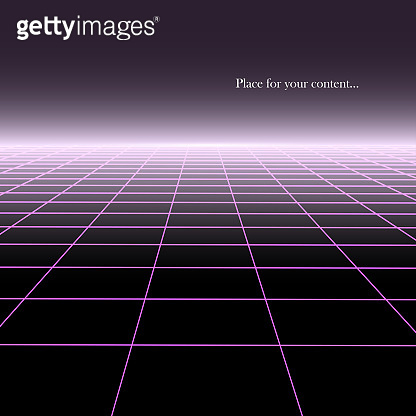 Abstract background with perspective. Digital futuristic design - retro ...