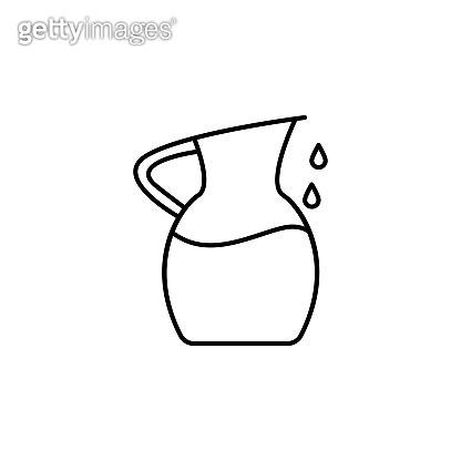 water inside pitcher outline icon. Signs and symbols can be used for ...