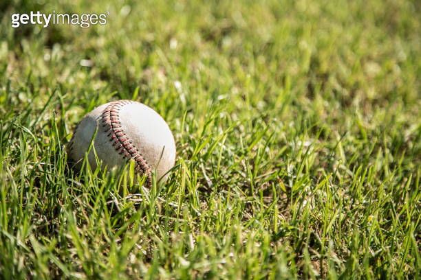 Baseball season is here. Weathered ball on field. 이미지 (1128991350) - 게티 ...