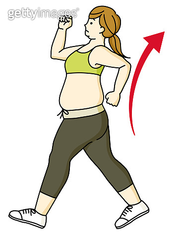 Obese woman walking-sway back 이미지 (1186461758) - 게티이미지뱅크