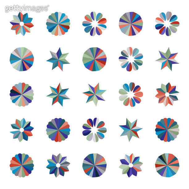 floral pattern circle icon collection for design 이미지 (1192437568) - 게티이미지뱅크