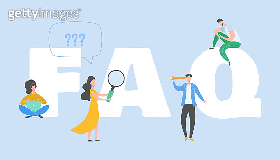 Frequently asked questions concept. Question answer metaphor. Vector ...