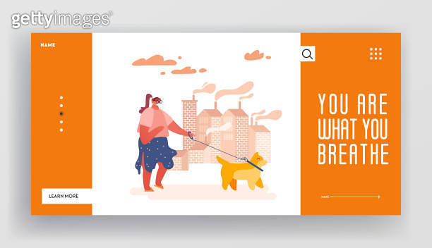 Environment Toxic Gas Pollution Website Template, Industry Factory Smog ...