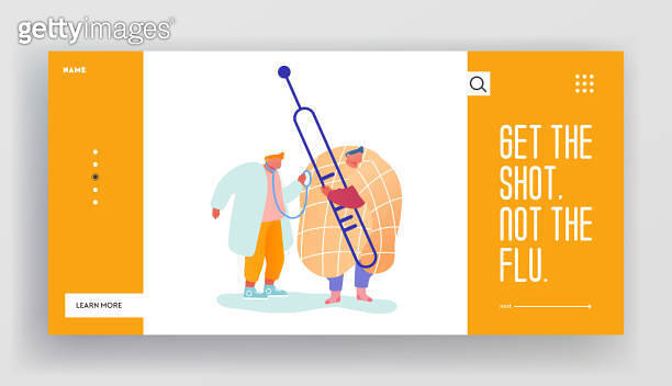Concept Virus Flu Disease Website, Sick Man Need Medicine Help and ...