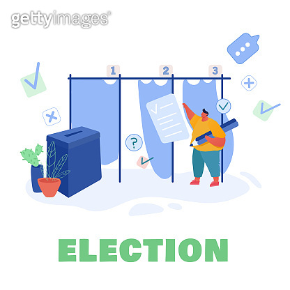 Voting and Election concept template design. Pre-election campaign ...