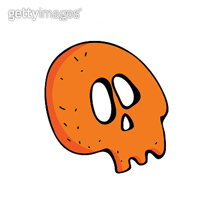 Skull in vector on white background. Vector illustration in simple ...