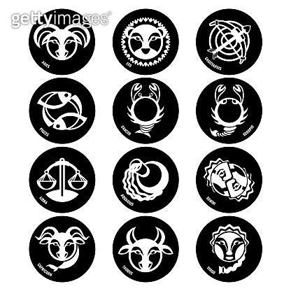 Astrology symbols, zodiac signs vector isolated icons (1131097352) - 게티 ...