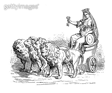 Earth-Mother (variously Ceres, Isis, Virgo, Cybele, etc.) in a chariot ...
