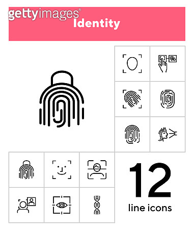 Identity line icon set (1184625436) - 게티이미지뱅크