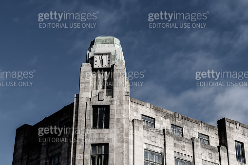 Art Deco clocktower of the former Bank of Ireland Building (Belfast ...