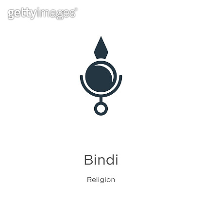 Bindi icon vector. Trendy flat bindi icon from religion collection ...