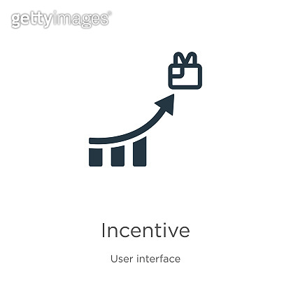Incentive icon vector. Trendy flat incentive icon from user interface ...